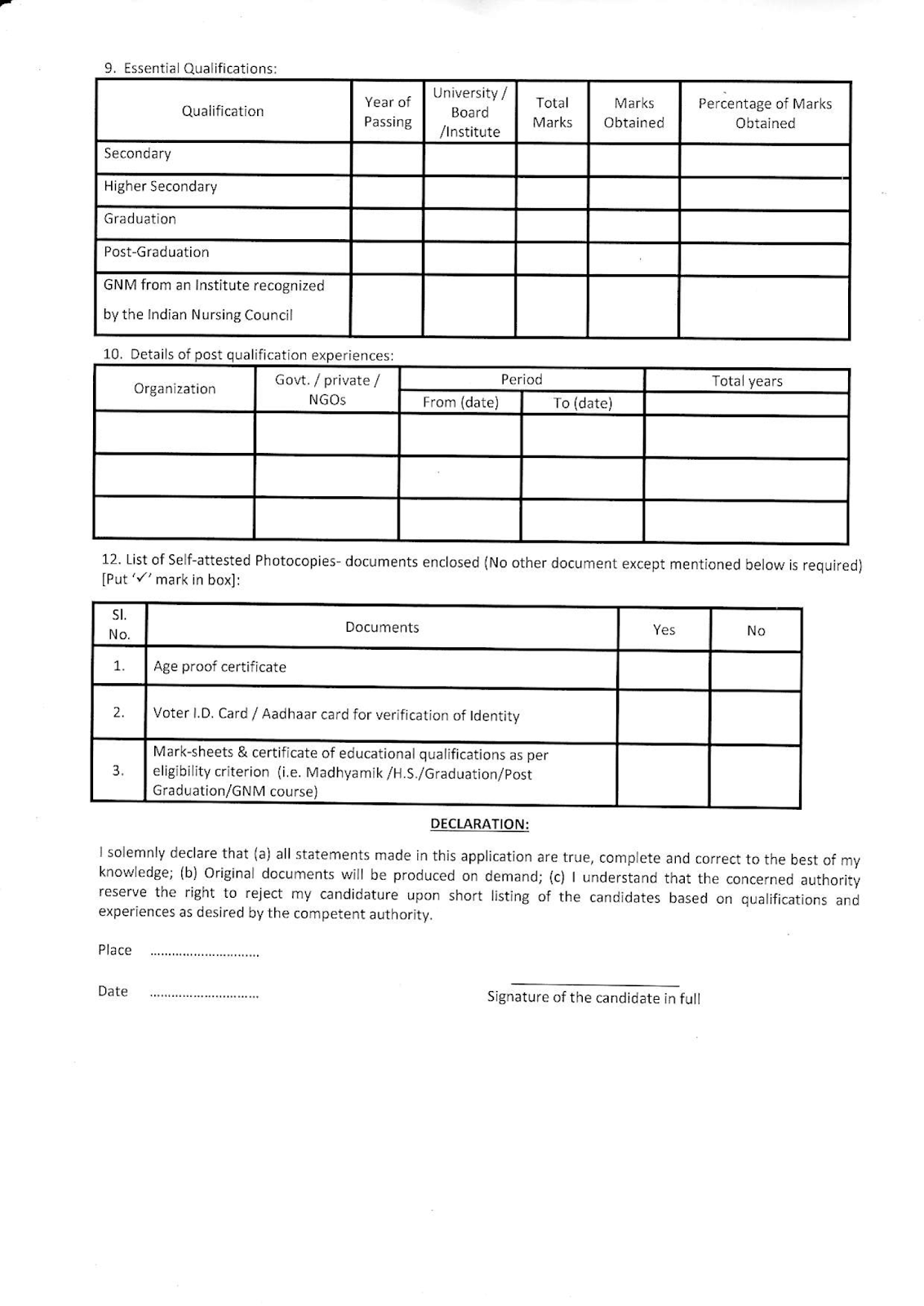 190 Staff Nurses Recruitment