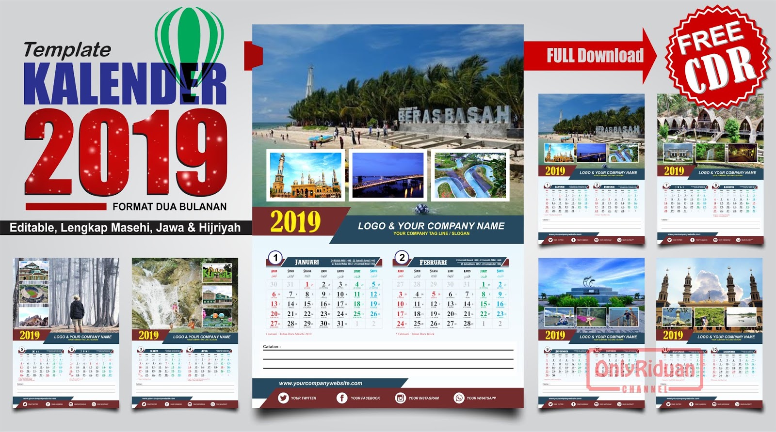 75+ Desain Kalender Elegan Cdr