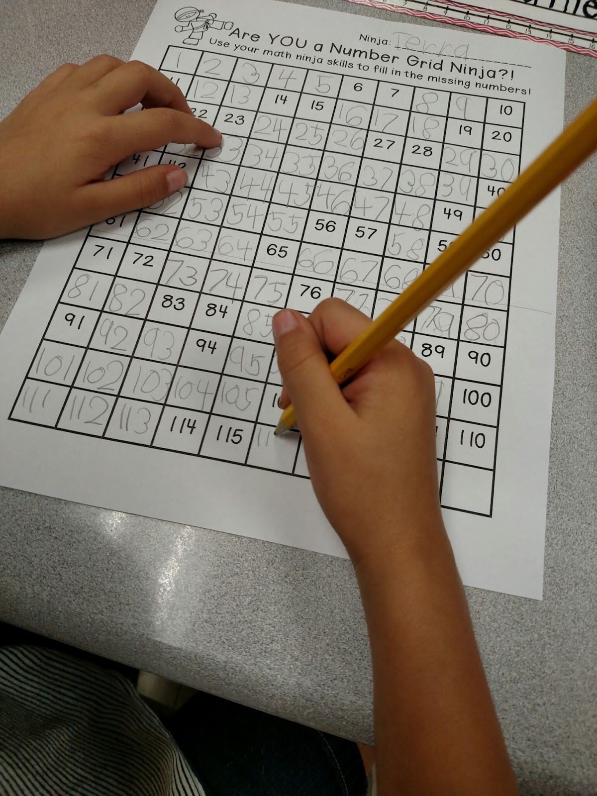 Stomping Through First: Number Grid Ninjas!!