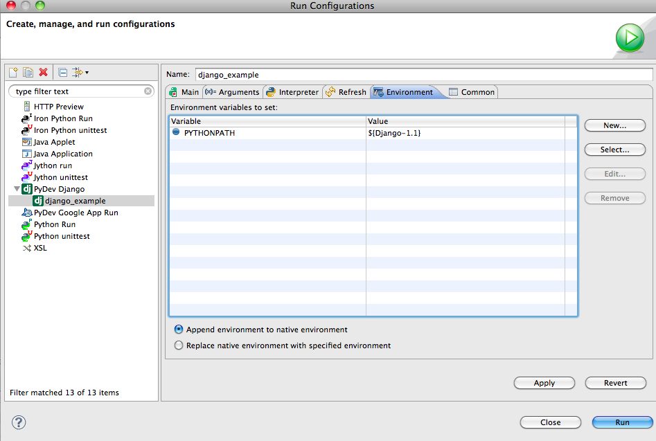 Django: Installing Eclipse and PyDev for django