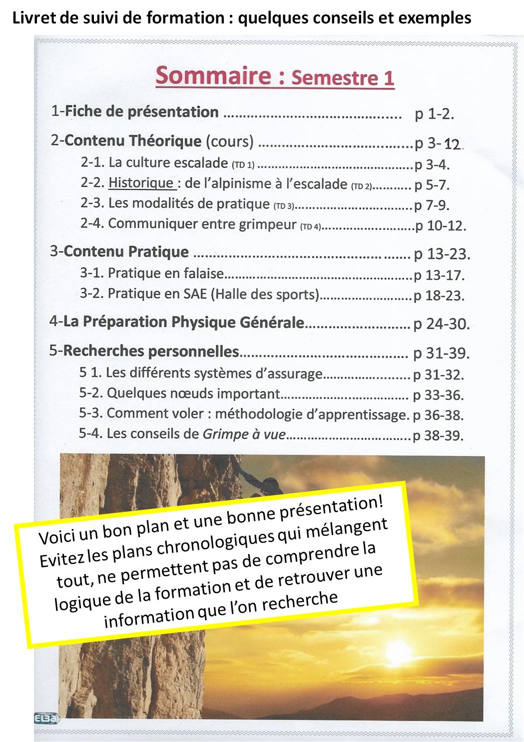 Livret de suivi de formation