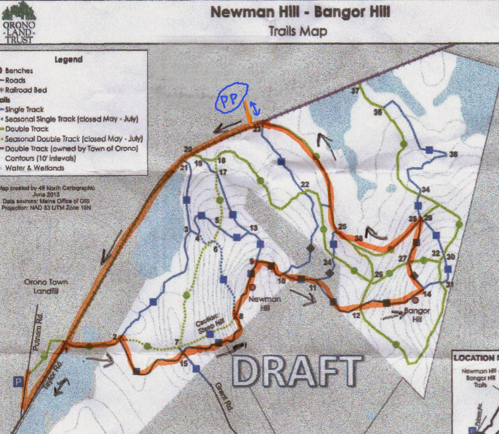 Hiking in Maine with Kelley: 1/19/15 Newman Hill - Bangor Hill