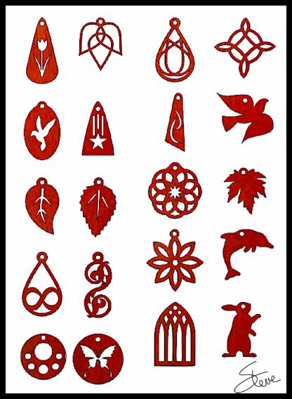 Scrollsaw Workshop: Twenty Wooden Earring Scroll Saw Patterns.