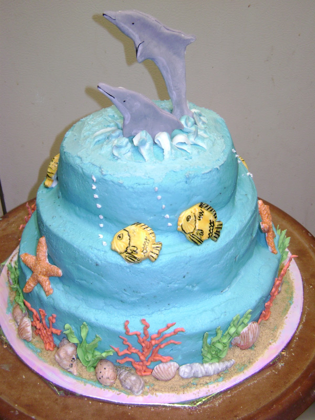 Tasty Pastry Cakes and More: Dolphin Ocean cake