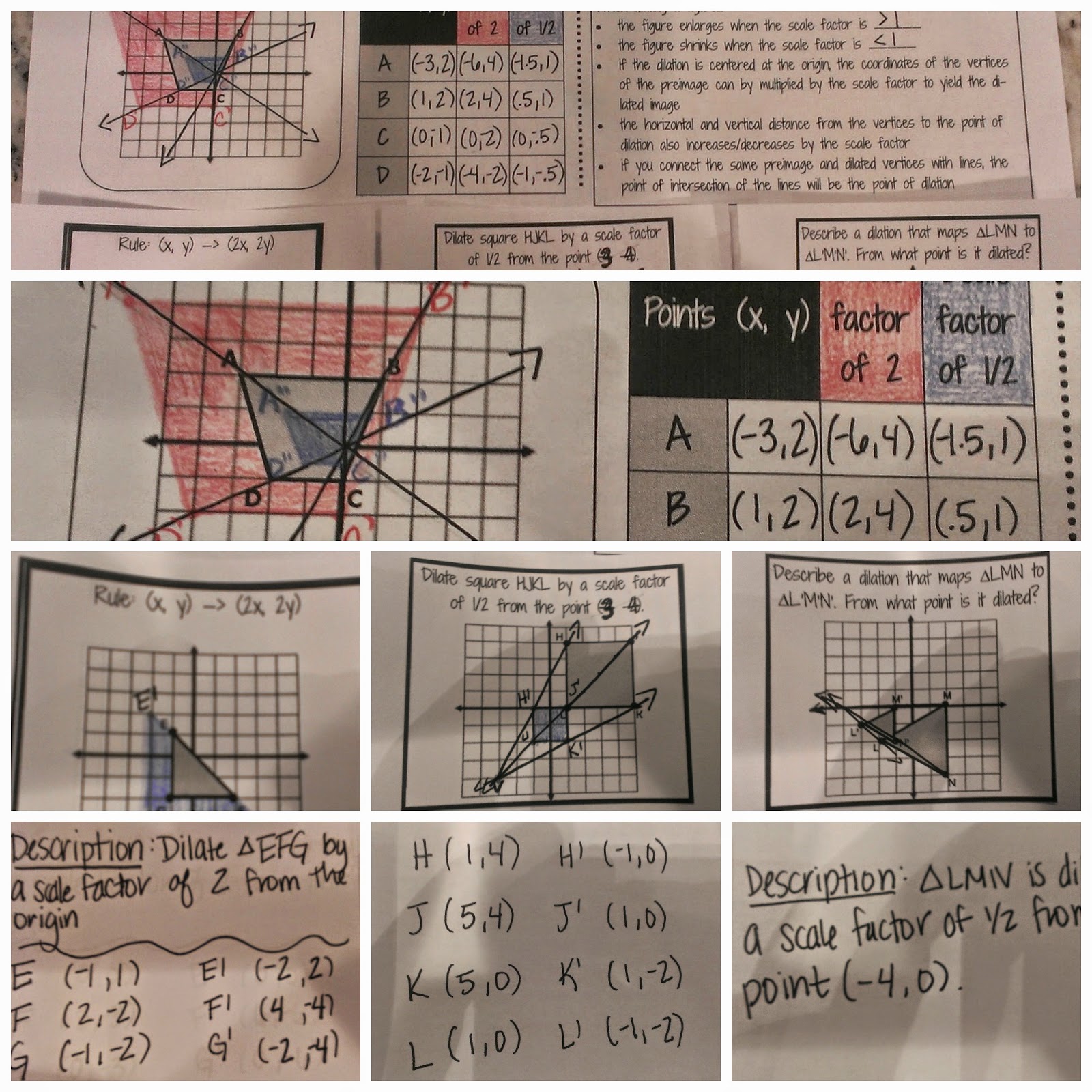 Slightly Skewed: Dilations Foldables