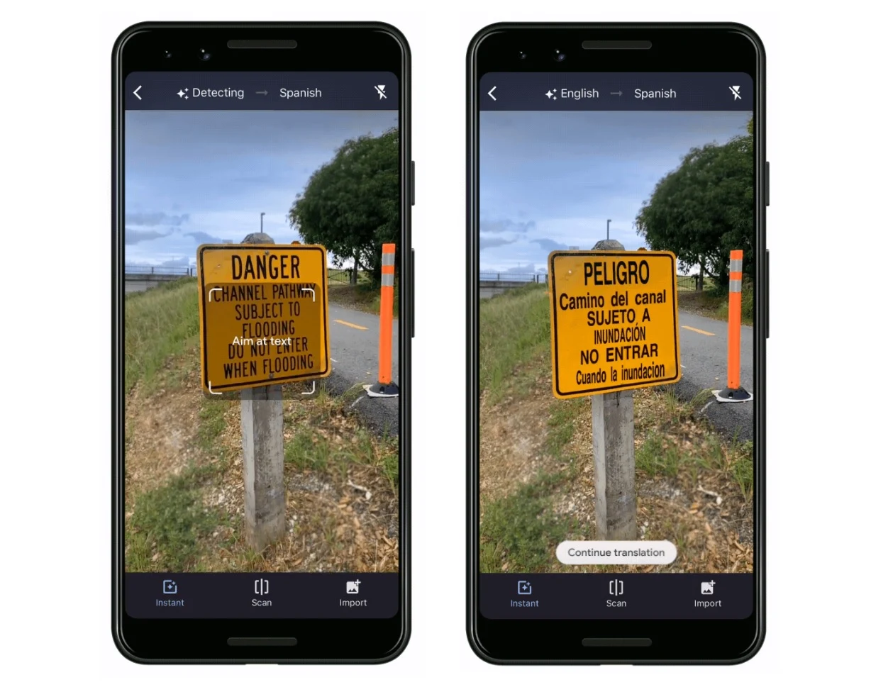 Google Translate's Instant camera can translate the text in more than ...