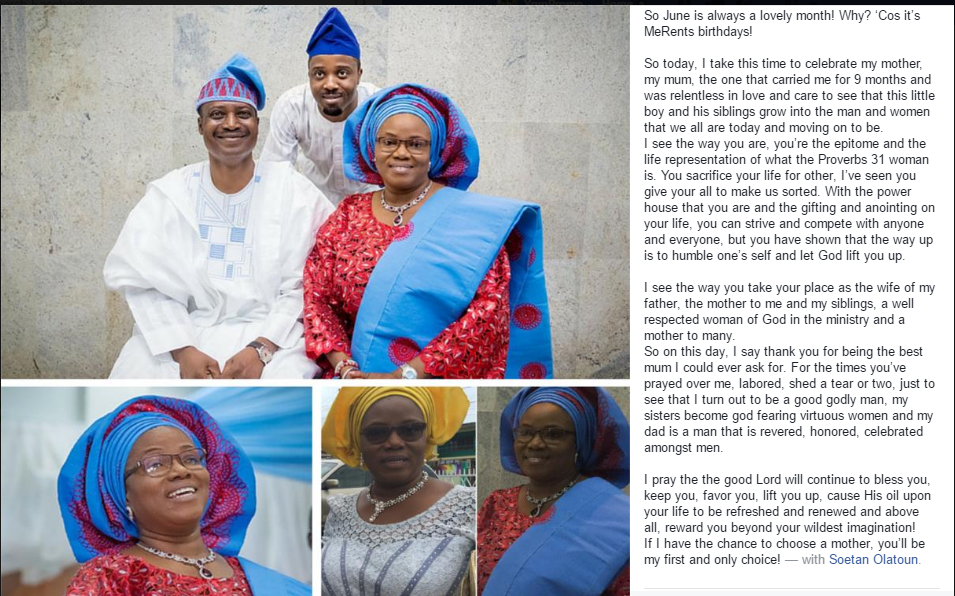 HAPPY BIRTHDAY EVANGELIST (MRS) TOUN SOETAN...... JUNE 18 2016 ...