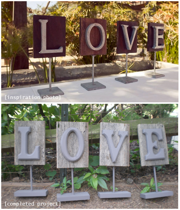 fourteen feet ceilings: DIY Reception Decor: LOVE Sign