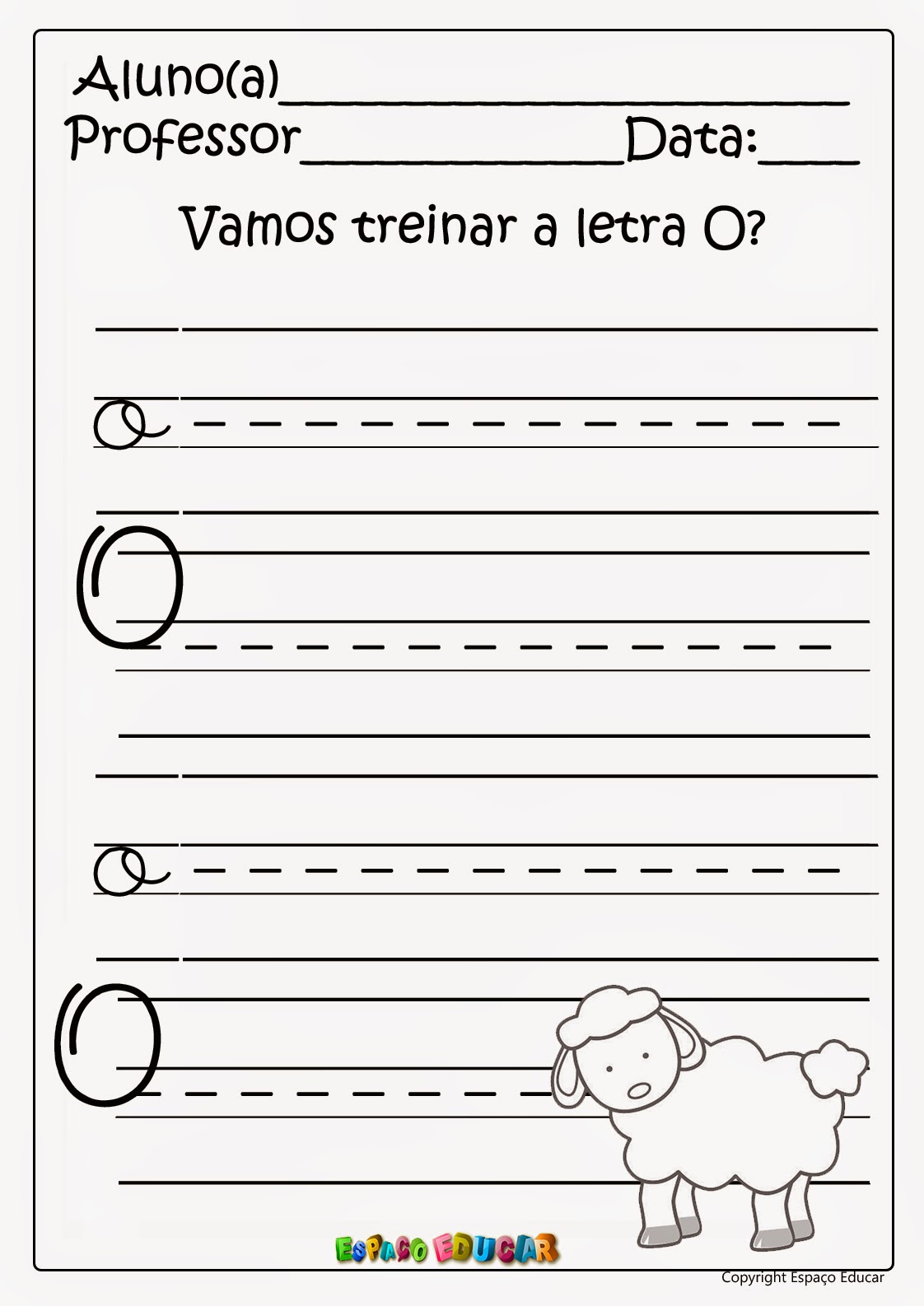 CALIGRAFIA DA VOGAL O