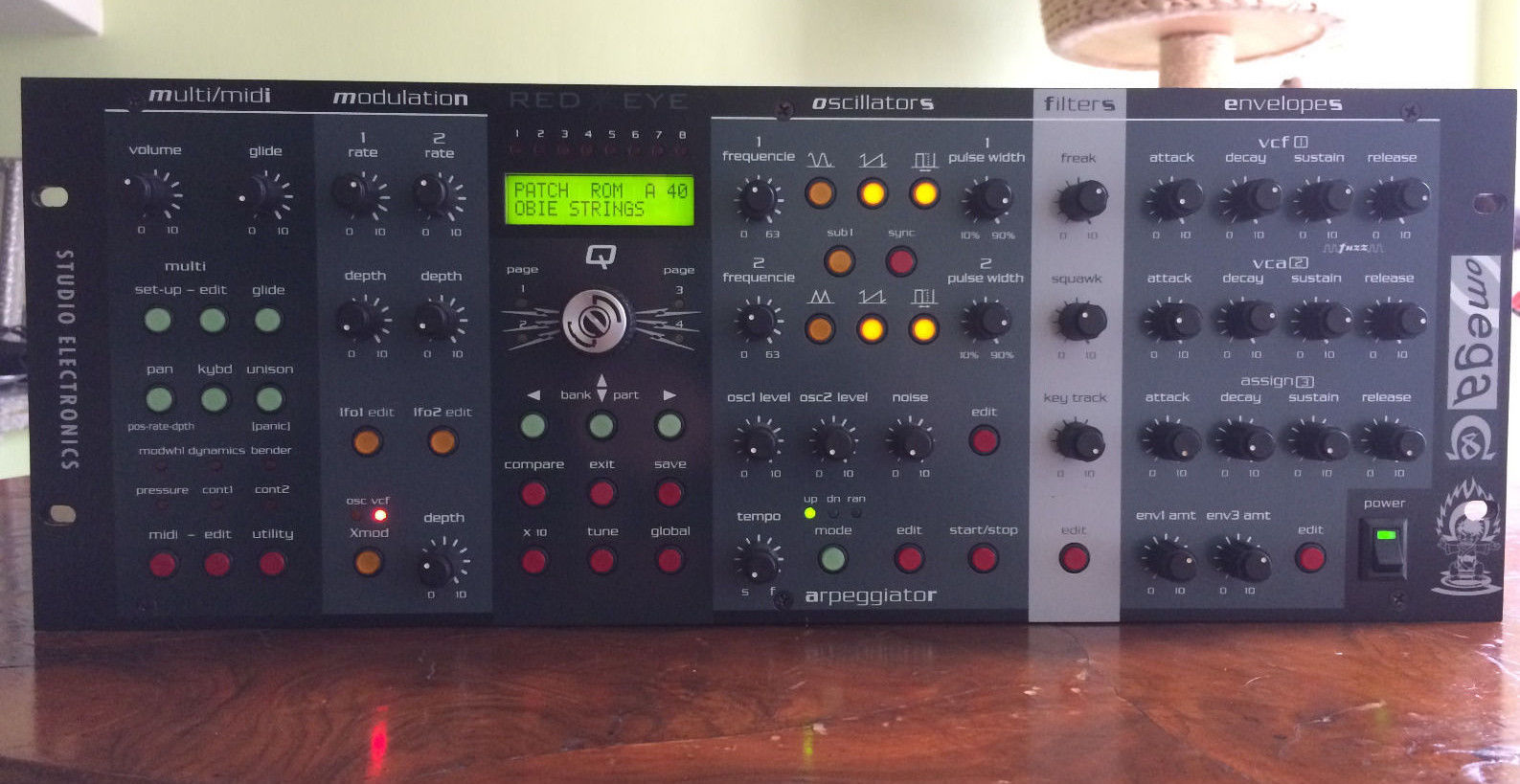 MATRIXSYNTH: Studio Electronics Omega 8 5 Voice Analog Synthesizer SN 1080