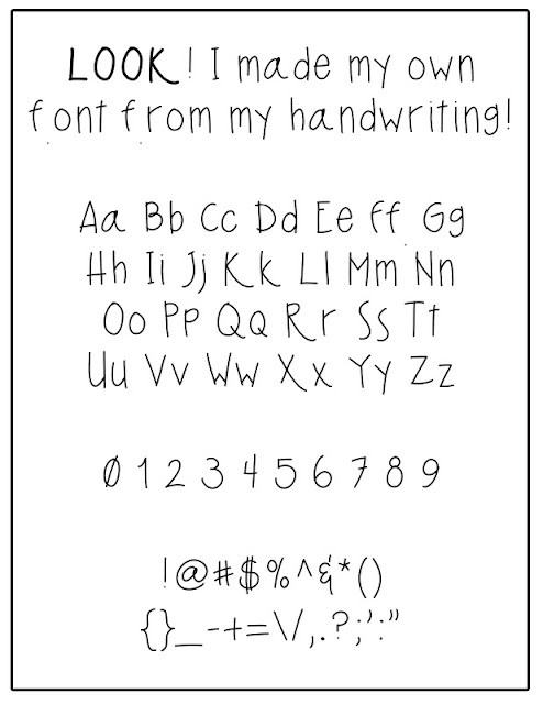 Kelly's Korner: My Handwriting Font