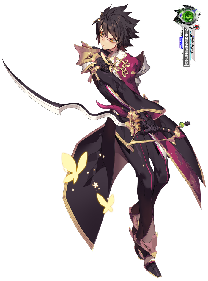 Elsword:Raven Mega Kakoii Purple Suit Render | ORS Anime Renders:Gamer Mode