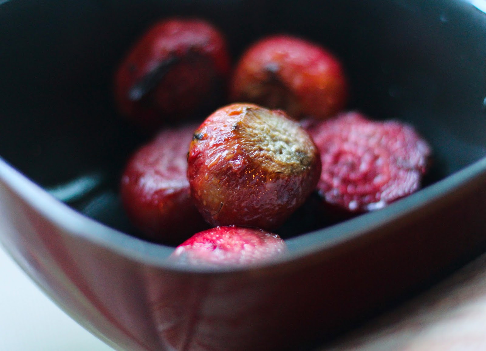My Weekend's Cooked: Confit Beets with a Garlic Feta Spread