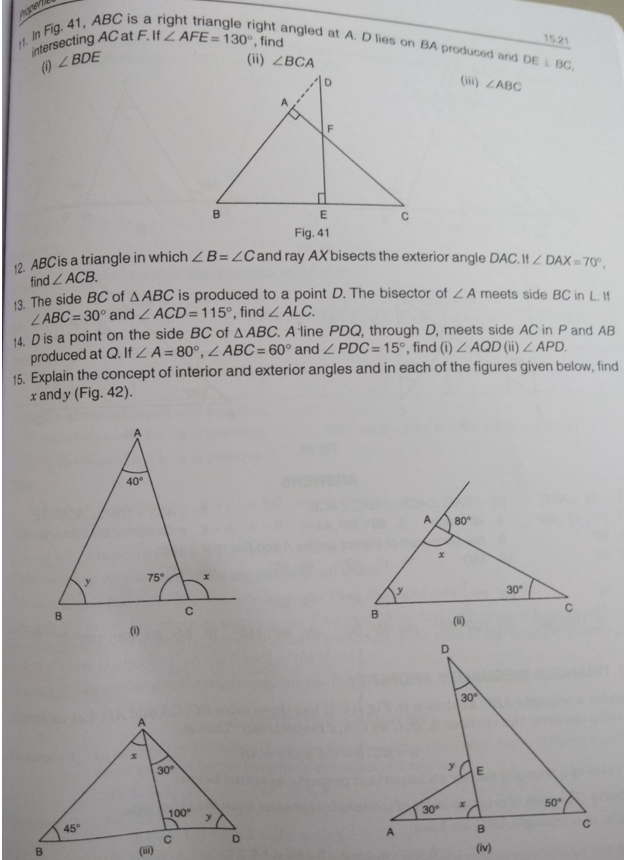APSG: CLASS – 7, Revision Sheet - Triangles