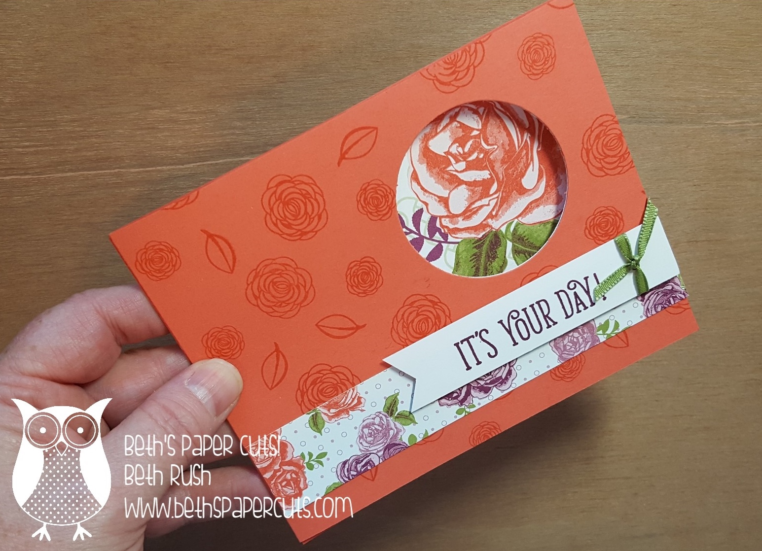 Beth's Paper Cuts: Peek-a-Boo Slider card