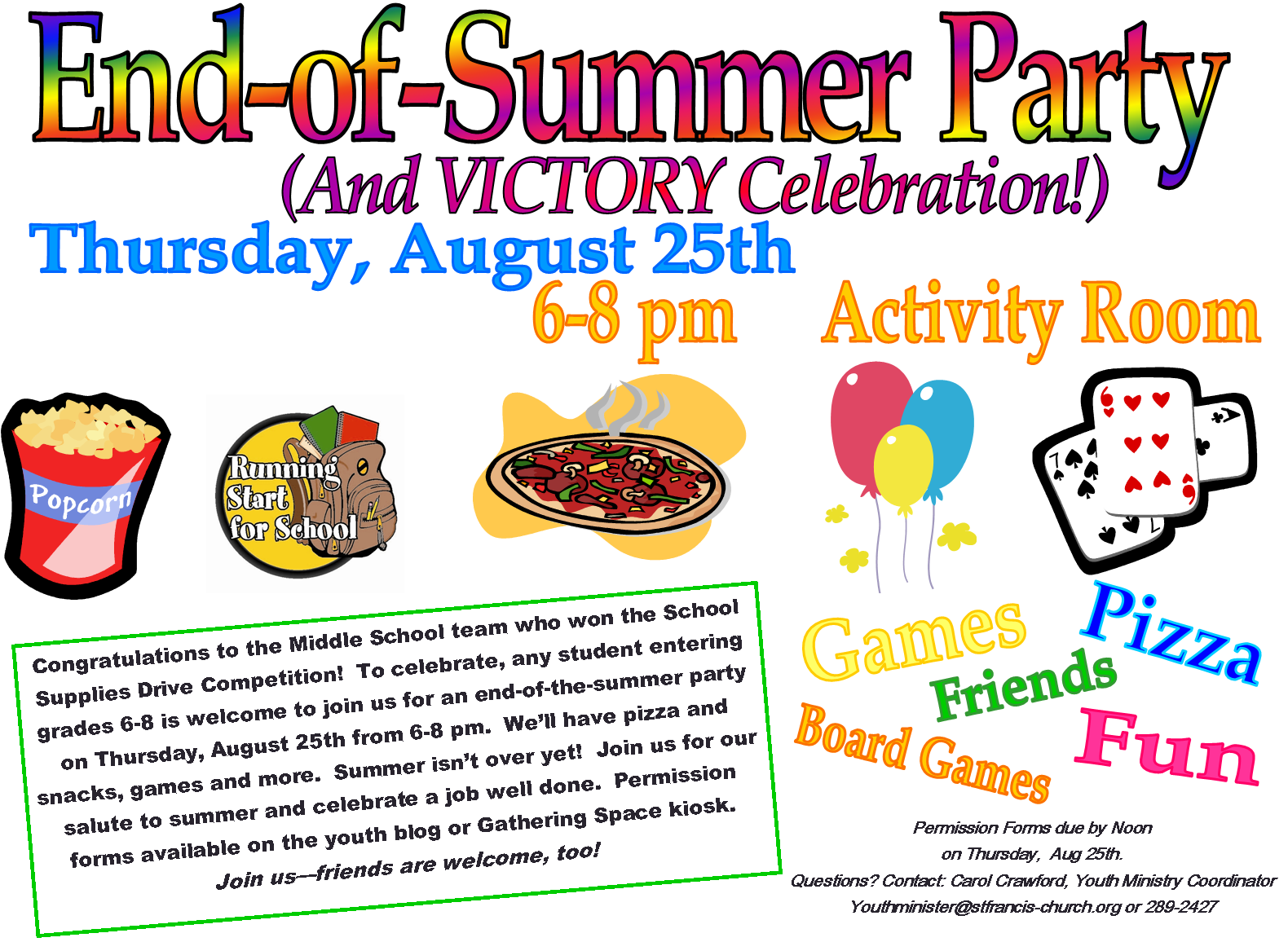 St Francis Youth Group End Of Summer Party st-francis-youth-group-end-of-summer-party