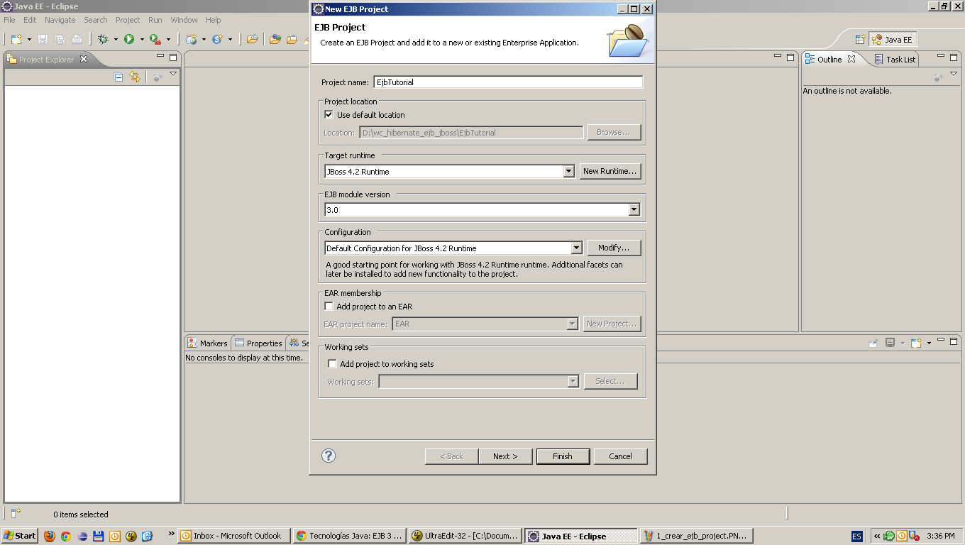 Java Frameworks & APIs: EJB - Configuración Eclipse + JBoss + EJB3 Java Frameworks & APIs: EJB - Configuración Eclipse + JBoss + EJB3