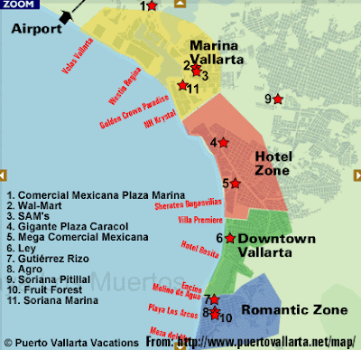 Mapa de Puerto Vallarta Político Región | Mapa Político Ciudad Región ...