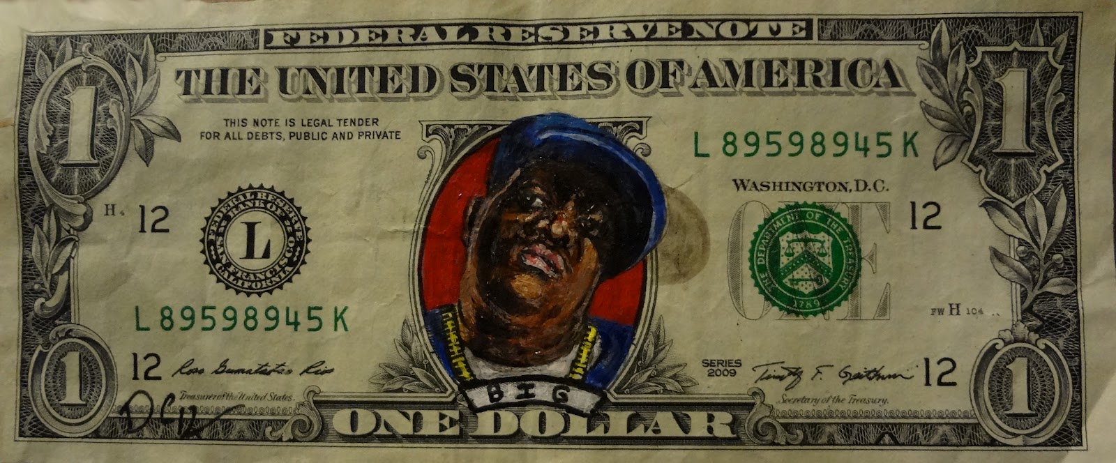 The Art of Donovan Clark: Money Art. Painting on Dollars 7