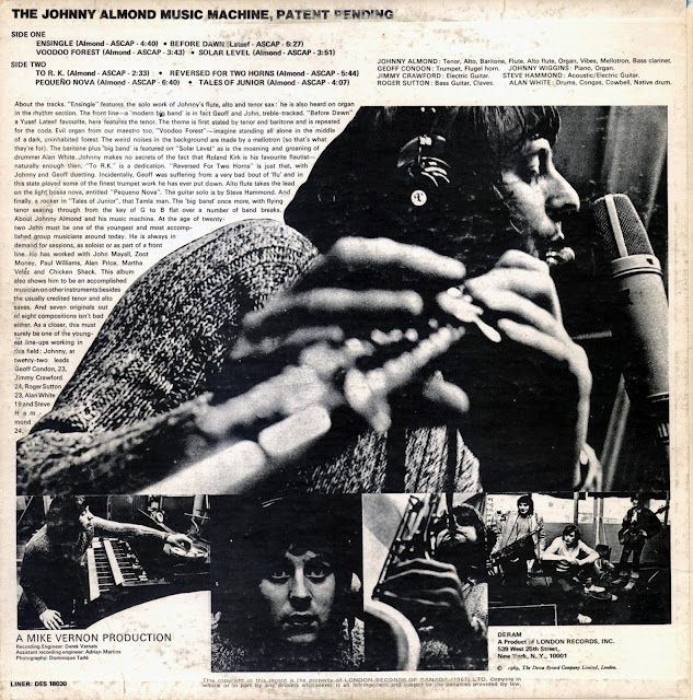 RUBEN´S BLOG: Discazos - Johnny Almond Music Machine - Patent Pending ...