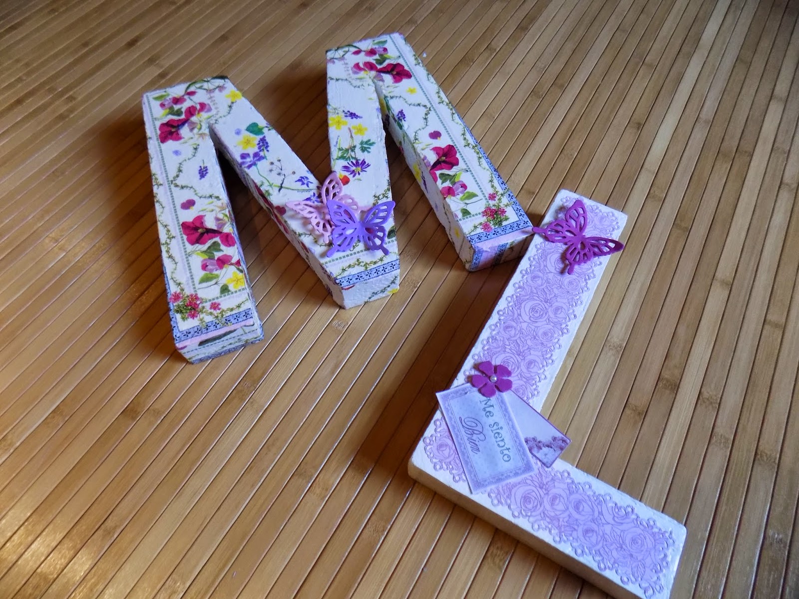 ARTE EN TU DIA: Iniciales L y M primaverales