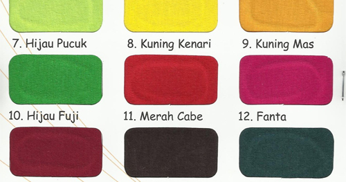 Katalog Warna - Konveksi Jakarta