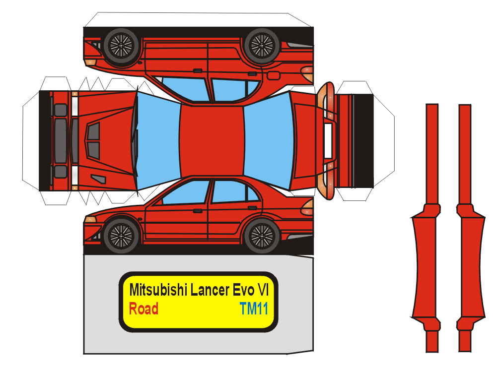 SP. Papel Modelismo: PaperCraft Mitsubishi Lancer Evo VI