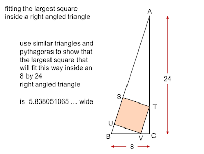 MEDIAN Don Steward mathematics teaching: biggest square inside a right ...