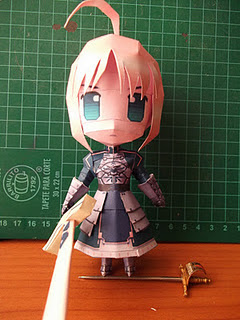 Fate Stay Night - Chibi Saber Papercraft | Papercraft Paradise ...