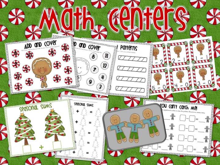 Mrs. Ricca's Kindergarten: Christmas Centers Pack + FREEBIE!