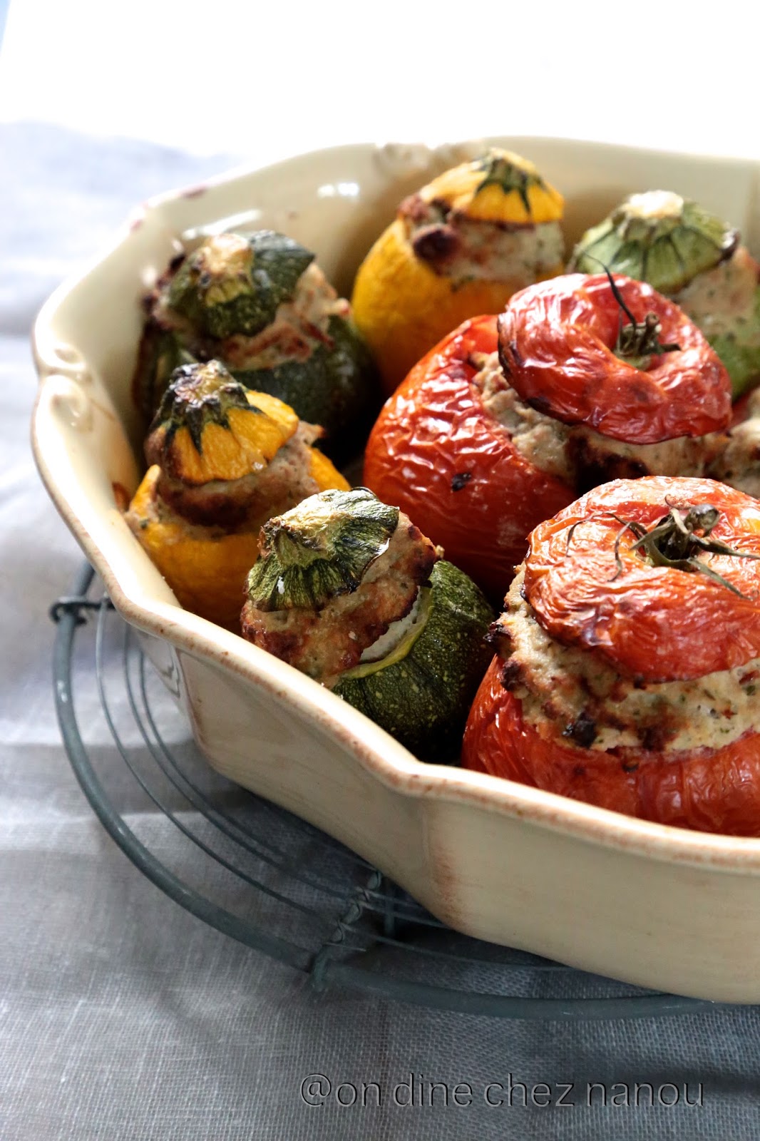 Légumes farcis au veau et au bacon | On dine chez Nanou
