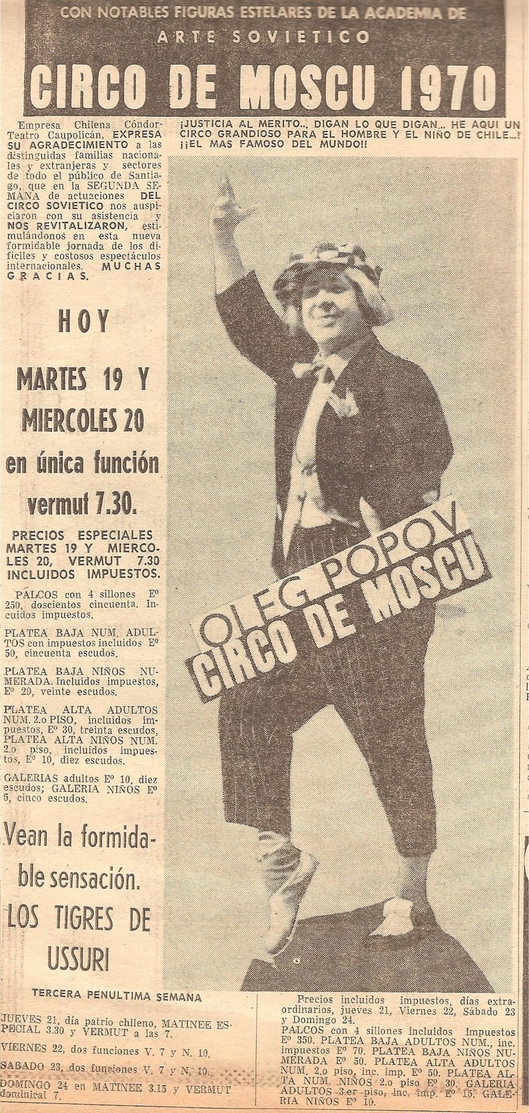 Lacunza, nostalgia de mi barrio.: El Tony Caluga y Los Circos