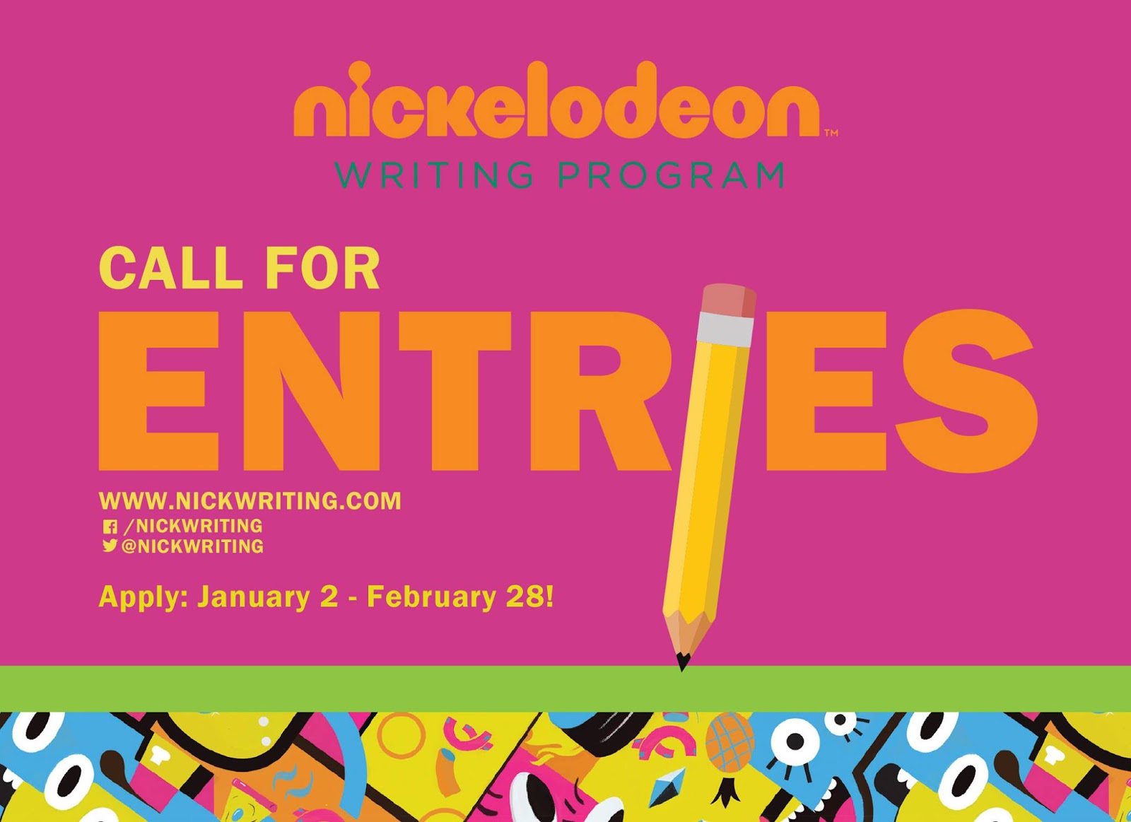 NickALive!: Nick Announces Call For Entries For The 2016-2017 ...