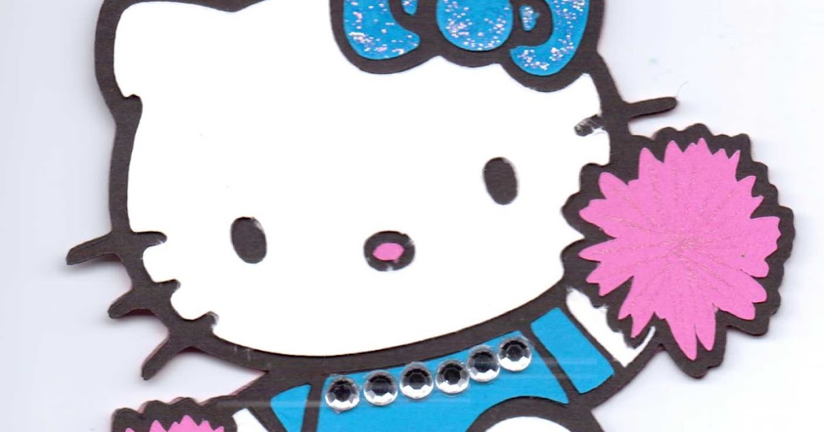 PAPER CRAFTS WITH THE PINK ARMADILLO: Cheerleader Hello Kitty Shape Card