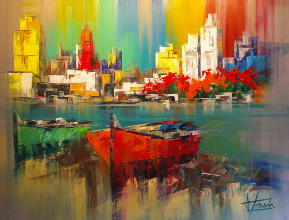 Historia y evolución de la pintura artística : Pintura Moderna Y De Color, Paisajes de Josep Teixido