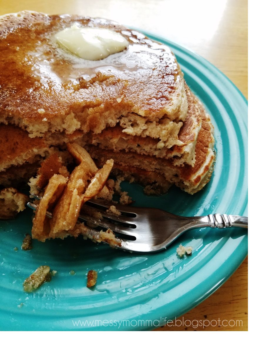 Pancakes almost as easy as the mix (but taste waaaayyy better)!