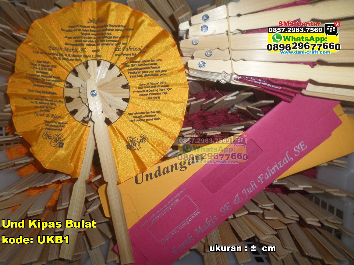 Undangan Pernikahan Kipas Bulat Kecil | Souvenir Pernikahan