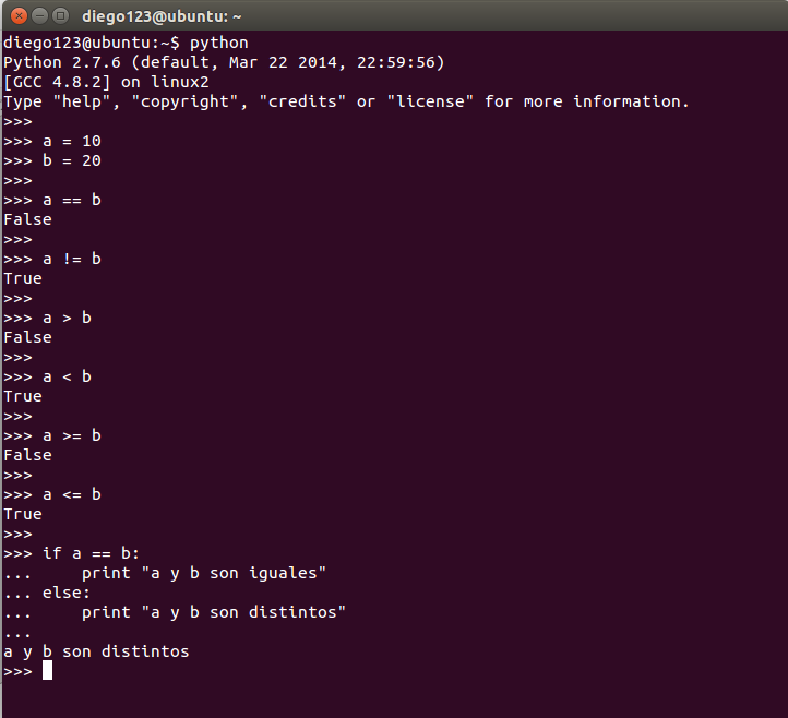 Operadores basicos en python - Mi diario Python