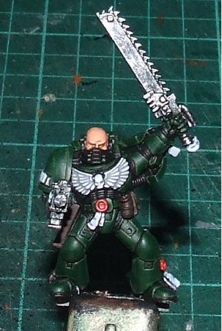 Marching in Colour: GW Space Marine Captain, Dark Angels Chapter