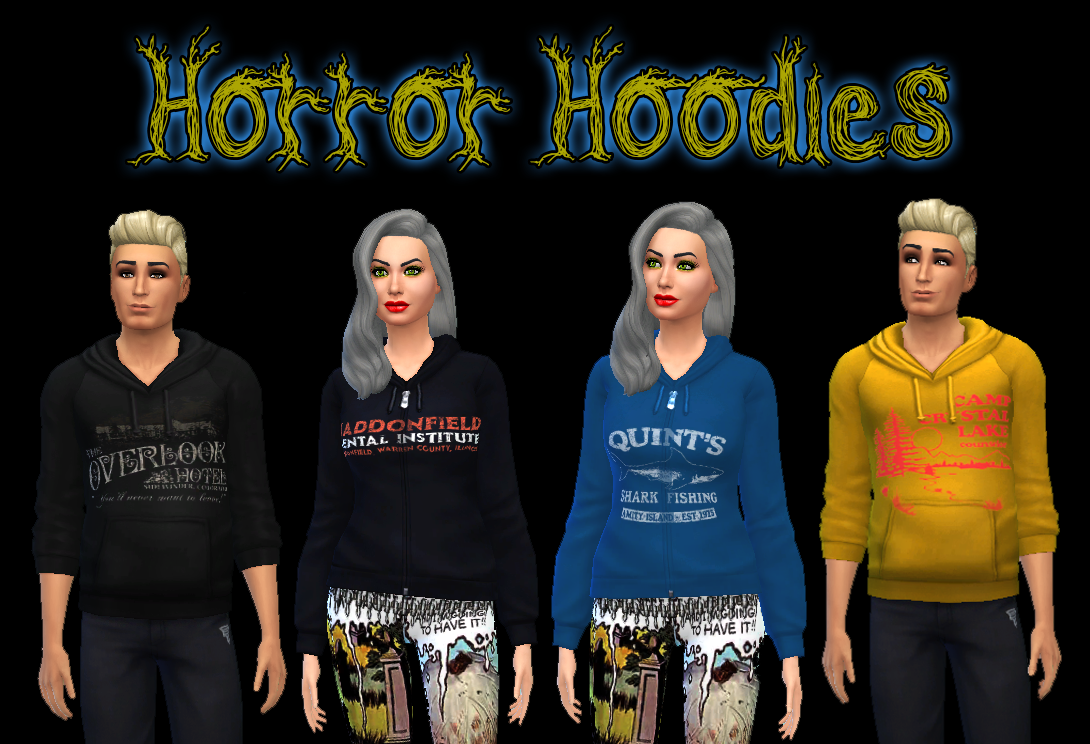 Brutal.de.Sims 4: 31 Days of Halloween/CC, Day 7 - Horror Hoodies