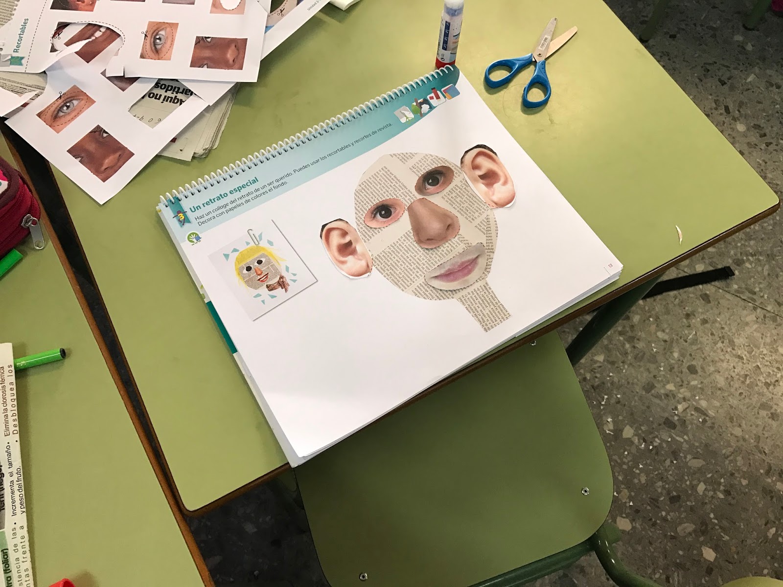 PORTFOLIO EDUCATIVO: TRABAJAMOS LAS PARTES DE LA CARA: COLLAGE