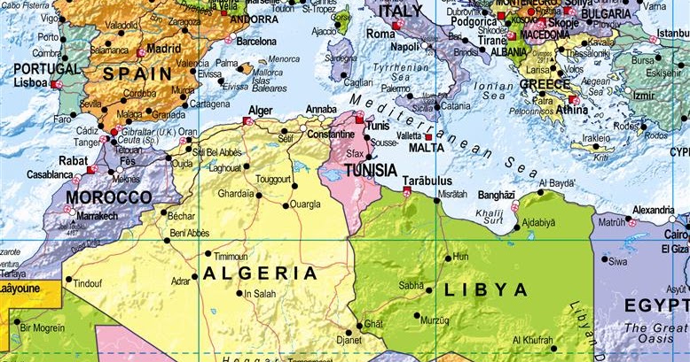 Online Maps: Algeria and Libya
