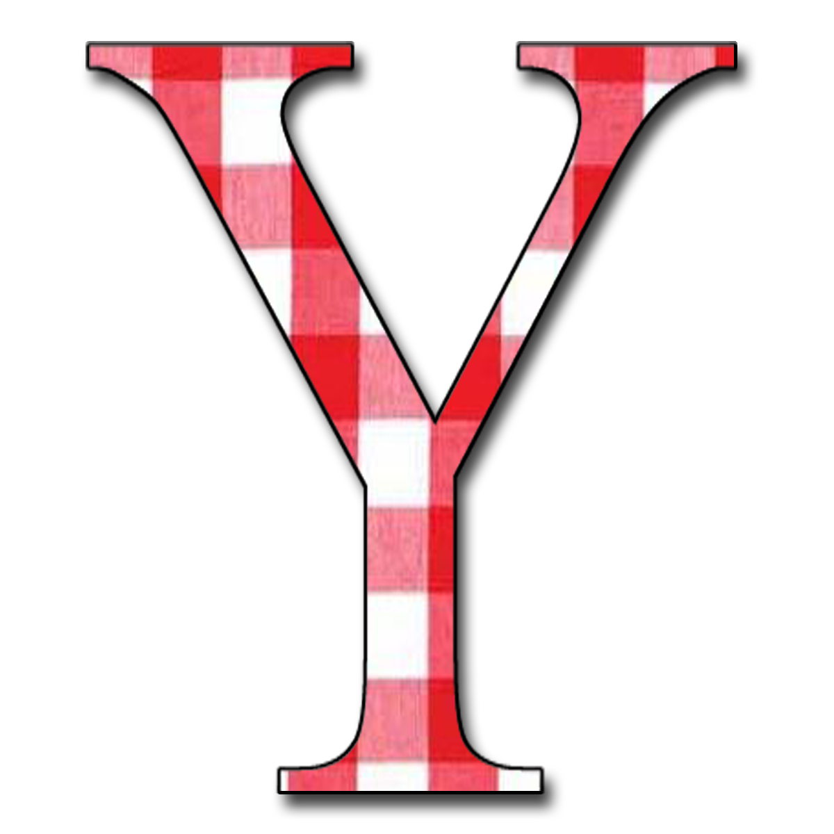 GRANNY ENCHANTED'S BLOG: "RED GINGHAM" Free Scrapbook Alphabet Letters ...