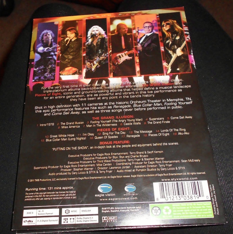 Styx Live DVD “ The Grand Illusion “, “ Pieces Of Eight “ - My review