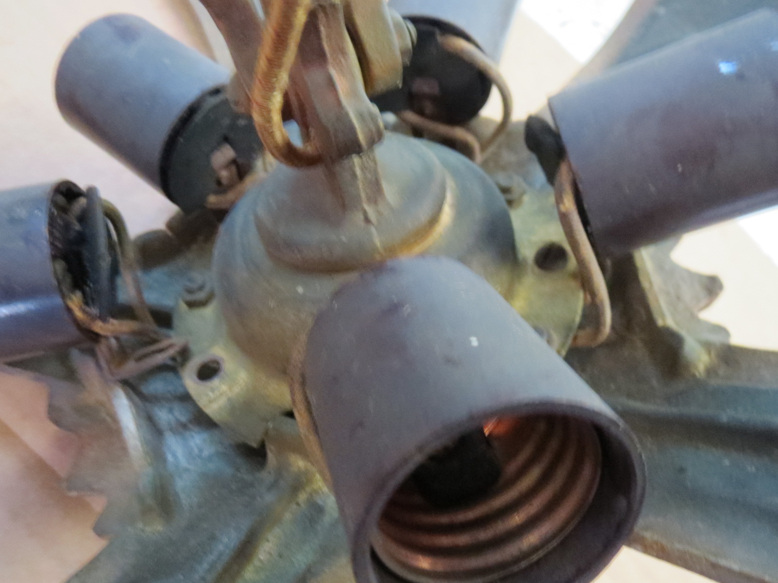 Lamp Parts and Repair | Lamp Doctor: Rewiring Five Light Markel Hanging ...