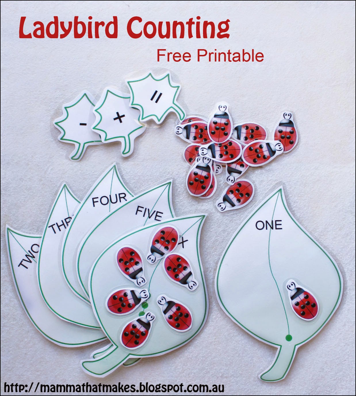 Mamma That Makes: Ladybird Counting - Free BusyBag Printable