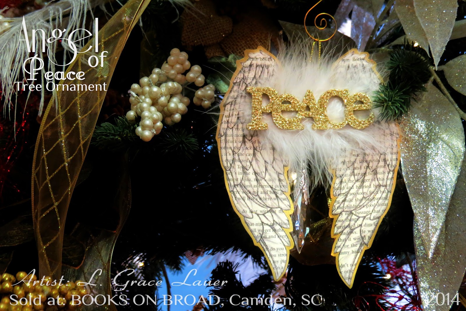 Uniquely Grace: Stunning Book Page Angel Wing Christmas Tree Ornaments ...