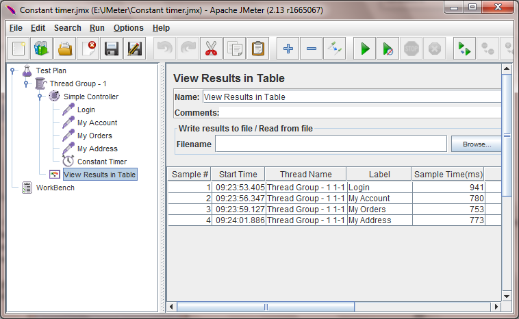 Jmeter Constant Timer Usage Parallel To Request