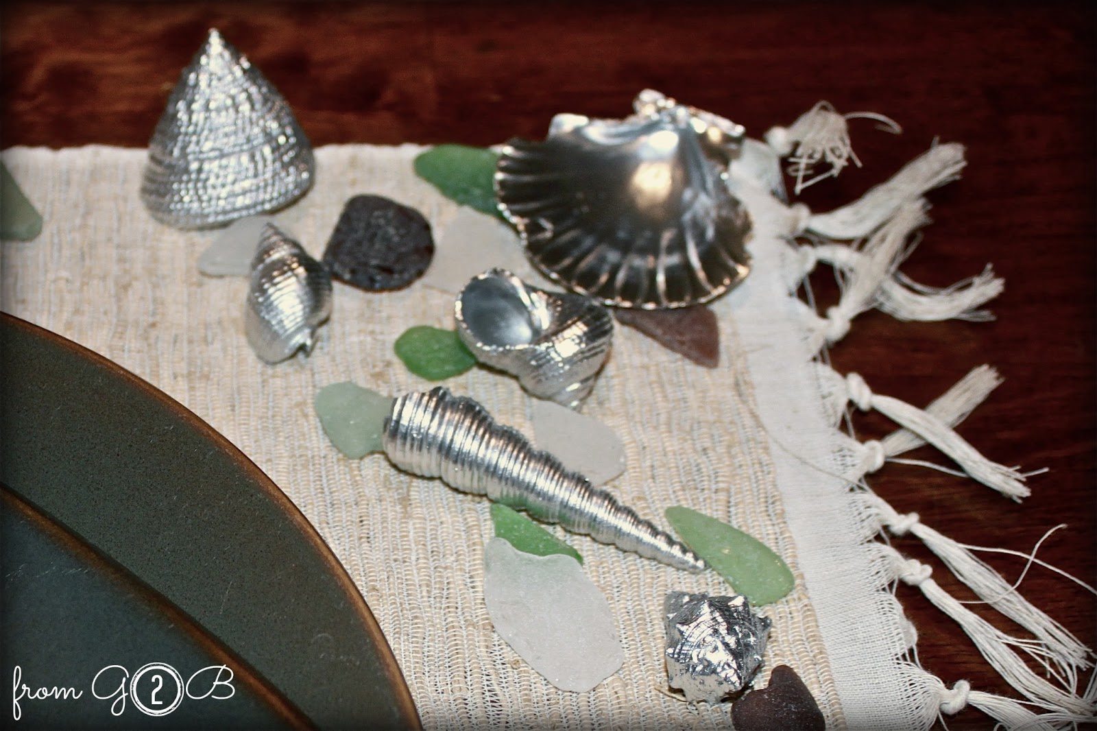 from Gardners 2 Bergers: DIY Pottery Barn Silver Seashells