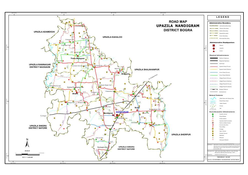 Mouza & Land Use Maps of Nandigram Upazila, Bogra, Bangladesh - Tourism ...